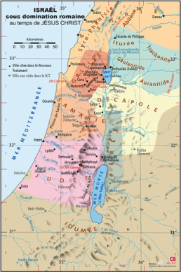 Israël sous domination romaine au temps de Jésus-Christ - Carte ...